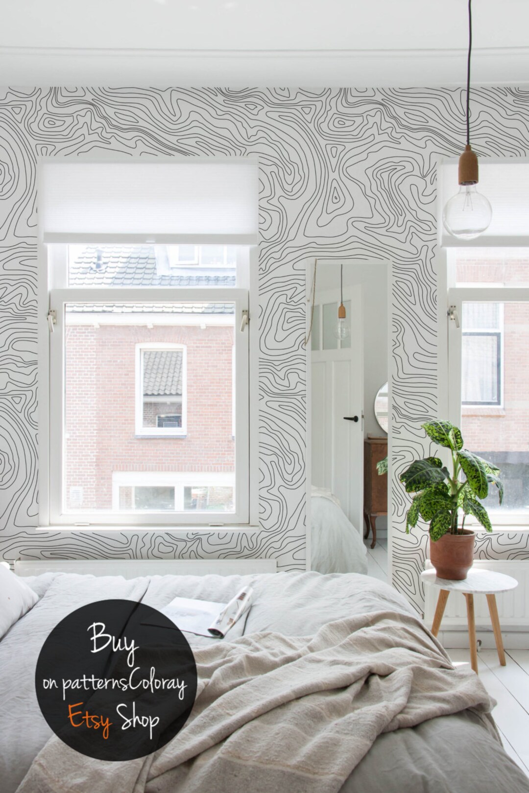 Topographic Map Pattern, Line Design, Minimalistic and Scandinavian ...