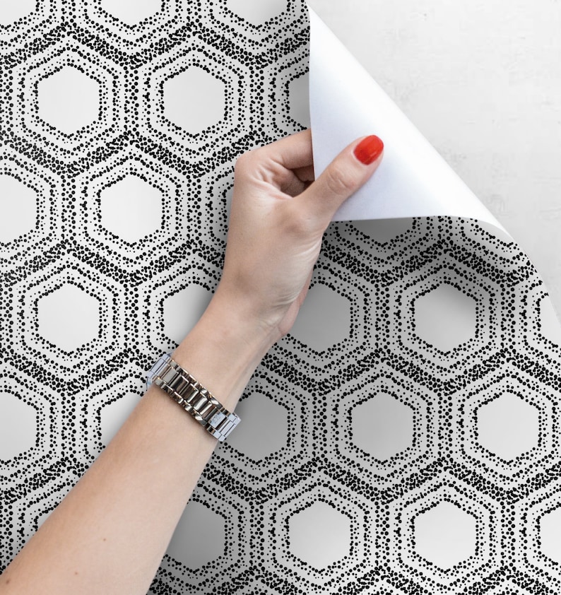 Geometric Pattern Removable Wallpaper Peel and Stick - Etsy