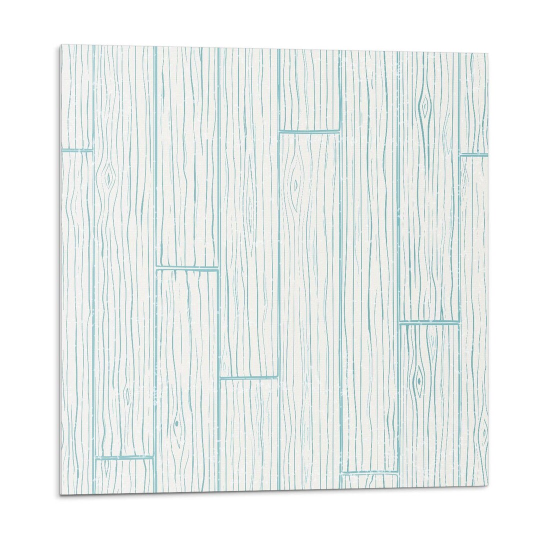 Floorboard Pattern PVC Floor Tiles, White Tile Stickers, Peel and Stick ...