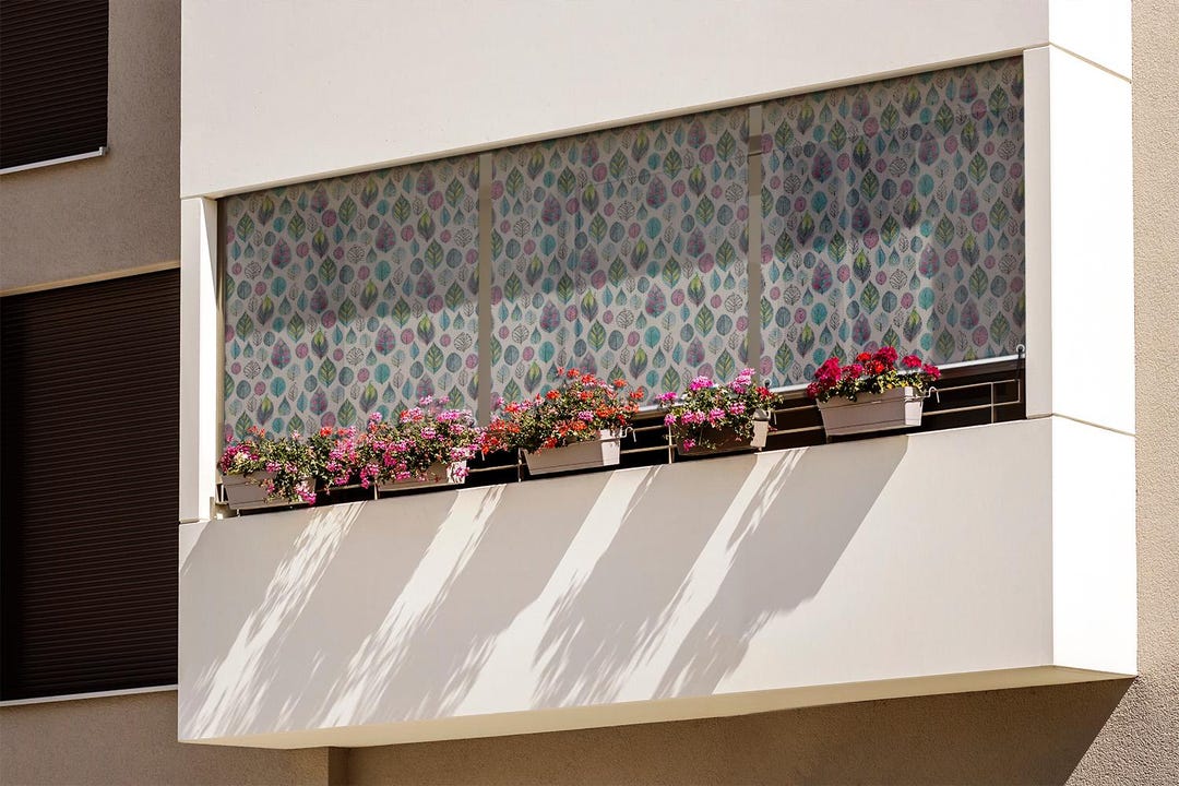 Colorful Leaves Exterior Roller Blinds, Nature Window Shades ...