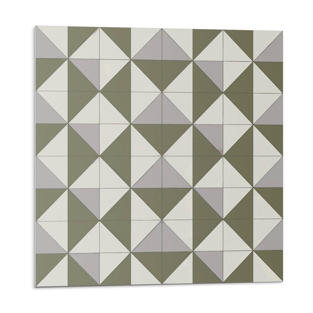 Pattern of Geometric Triangles Tile Stickers, Gray Peel and Stick Tiles ...