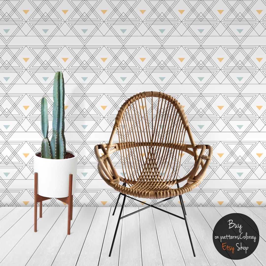 Abstract, Simple Triangles Pattern, Minimalistic, White, Muted Colors ...