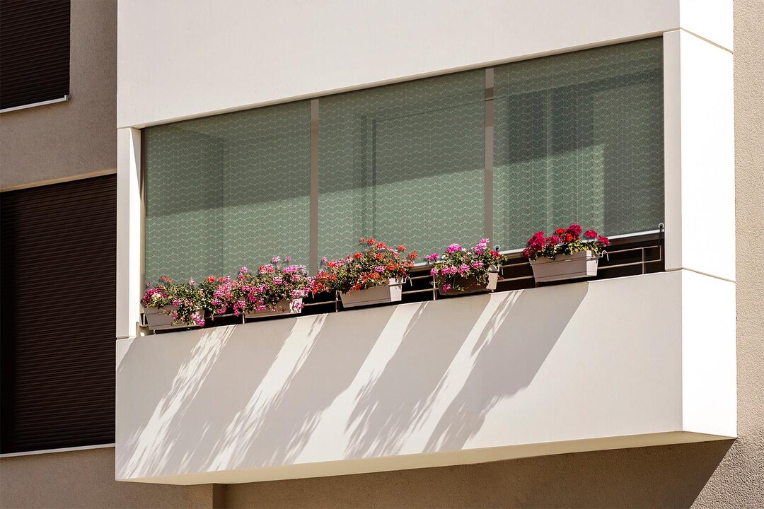 Geometric Pattern With Fans Outdoor Roller Blinds, Patterns Window ...