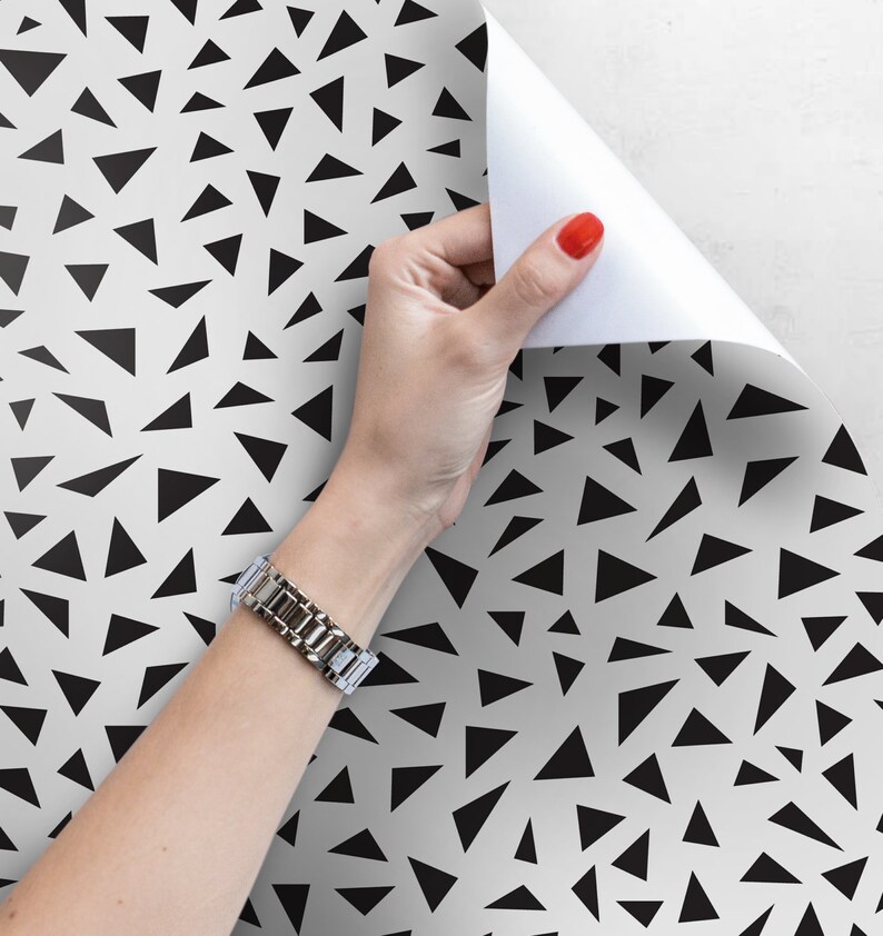 Tiny Triangles Pattern, Minimalistic, Black and White Wallpaper, Self ...