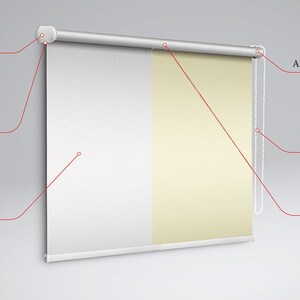 Light Yellow Roller Blinds With Blackout or Sheer Options for Windows ...