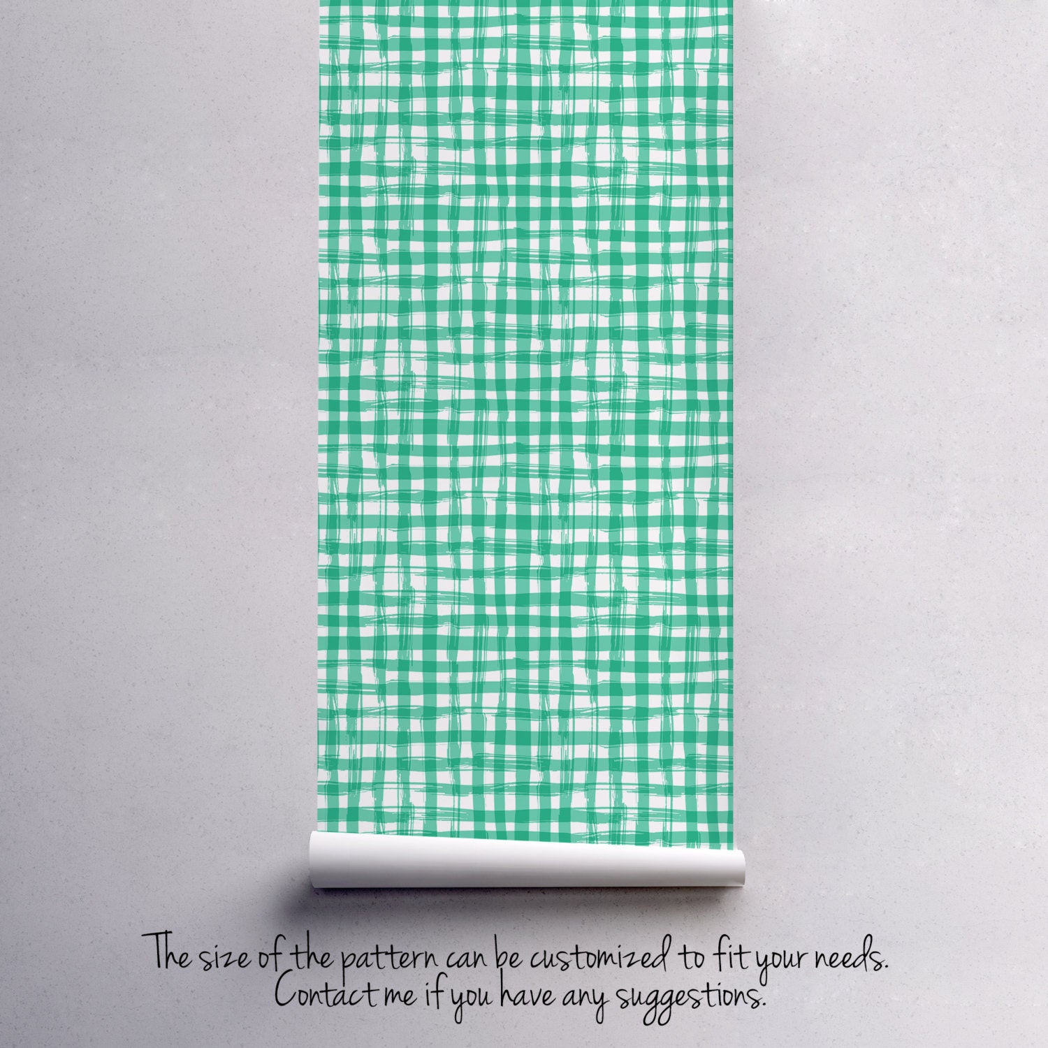 Handdrawn Check Pattern Wallpaper Peel and Stick Mural Wall | Etsy