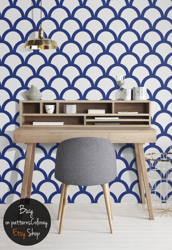 Fish Scale Pattern Wallpaper
