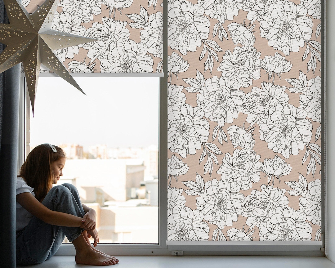 Roller Blinds, Light Diffusing or Darkening, Blackout, Elegant Drawed ...