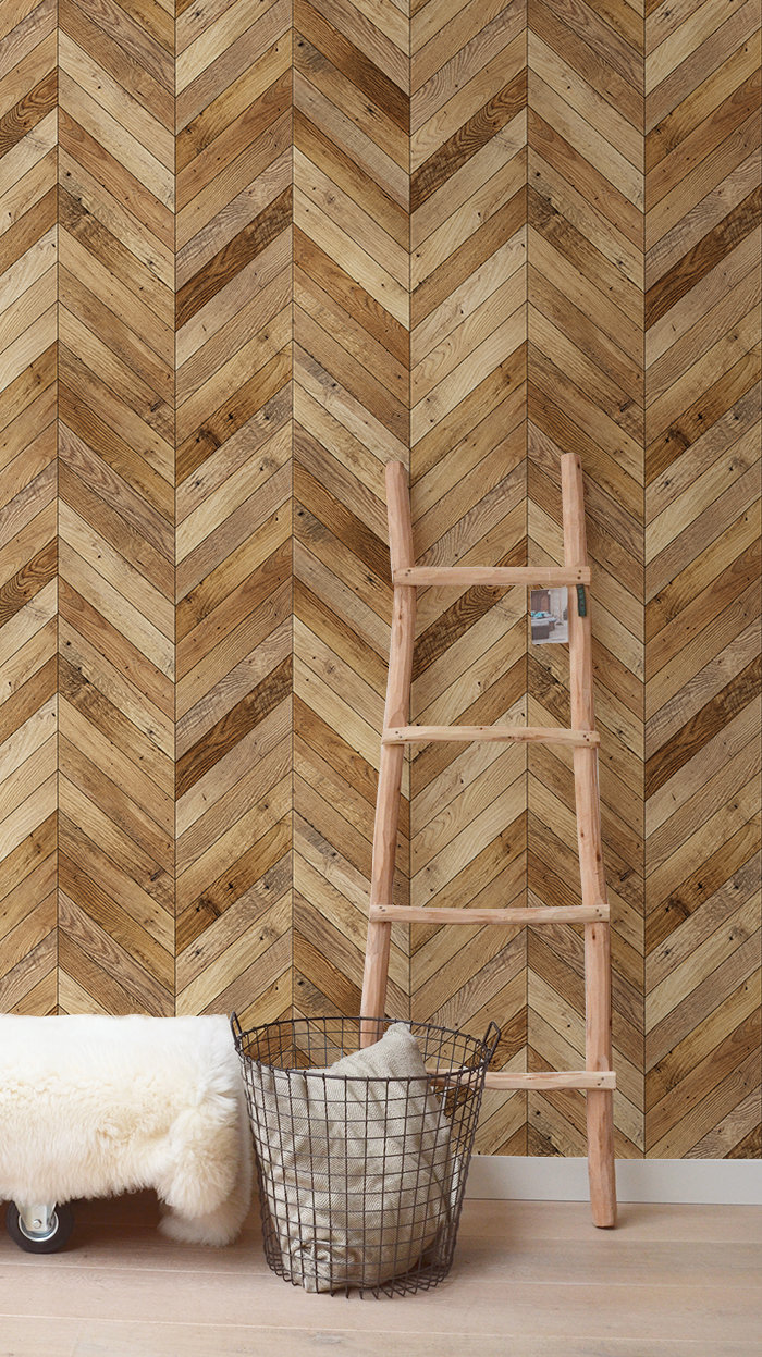 Wood Pattern Removable Wallpaper Wooden Panels Geometric - Etsy UK