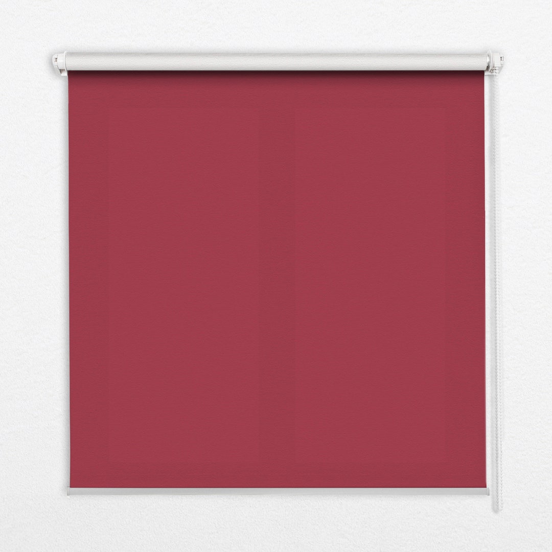 Roller Blinds, Light Diffusing or Darkening, Blackout, Claret, Solid ...