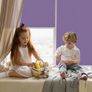 Roller Blinds, Light Diffusing or Darkening, Blackout, Purple, Solid ...