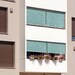 Turquoise Waves Pattern Patio Roller Blinds, Abstraction Window ...