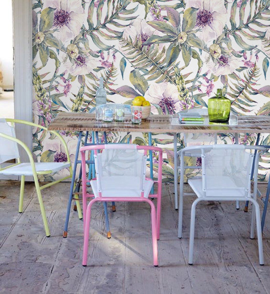 Self Adhesive Hawaii Decal | Tropical Decor | Tropical Leaf Wallpaper ...