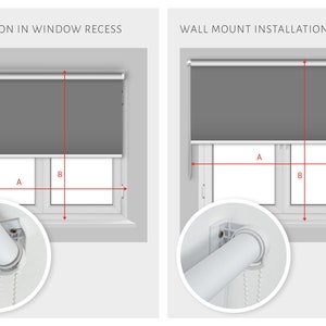 Roller Blinds, Light Diffusing or Darkening, Blackout, Black and White ...