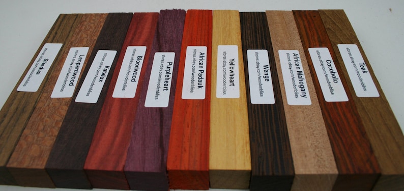 22 Different Exotic Wood Pen Blanks 3/4 x 5 | Etsy