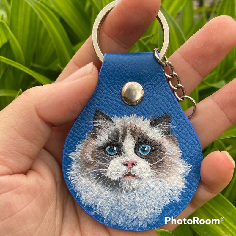Pet Drawing Key Chainpersonalized Hand-painted Key Chain - Etsy