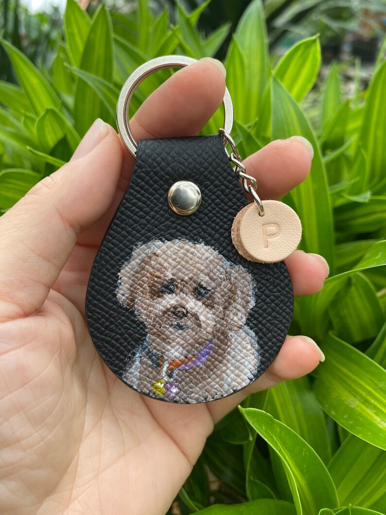 Pet Drawing Key Chainpersonalized Hand-painted Key Chain - Etsy