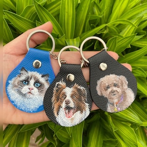 Pet Drawing Key Chain,personalized Hand-painted Key Chain - Etsy