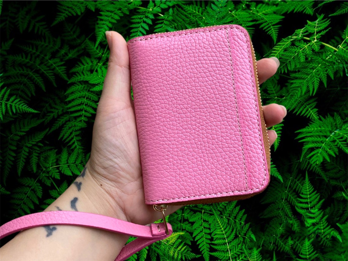 Byhalinh/hand-painted Zipper Wallet/pink Women's Wallet/magnolia Flower ...