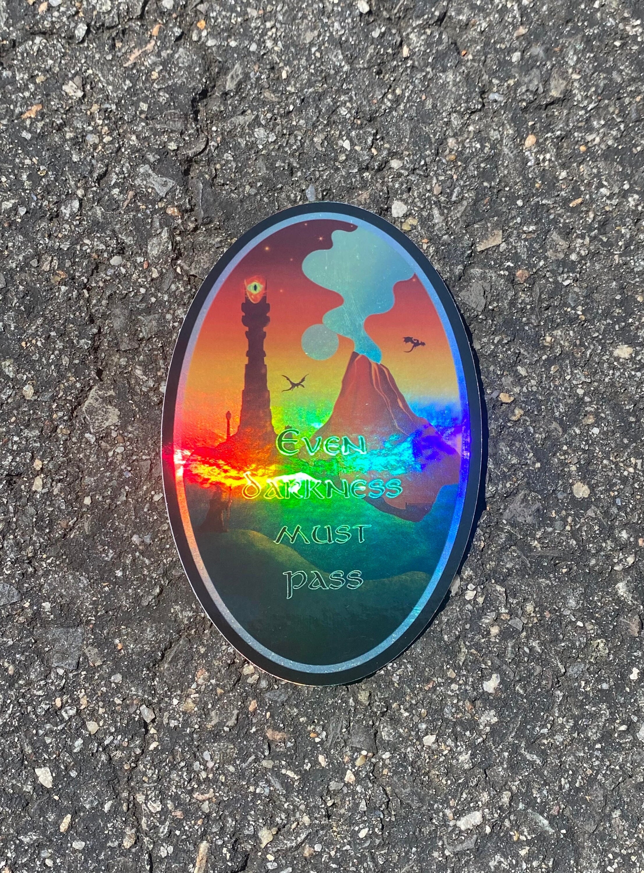 Lord of the Rings Book Holographic Sticker, Fantasy, Reflective ...