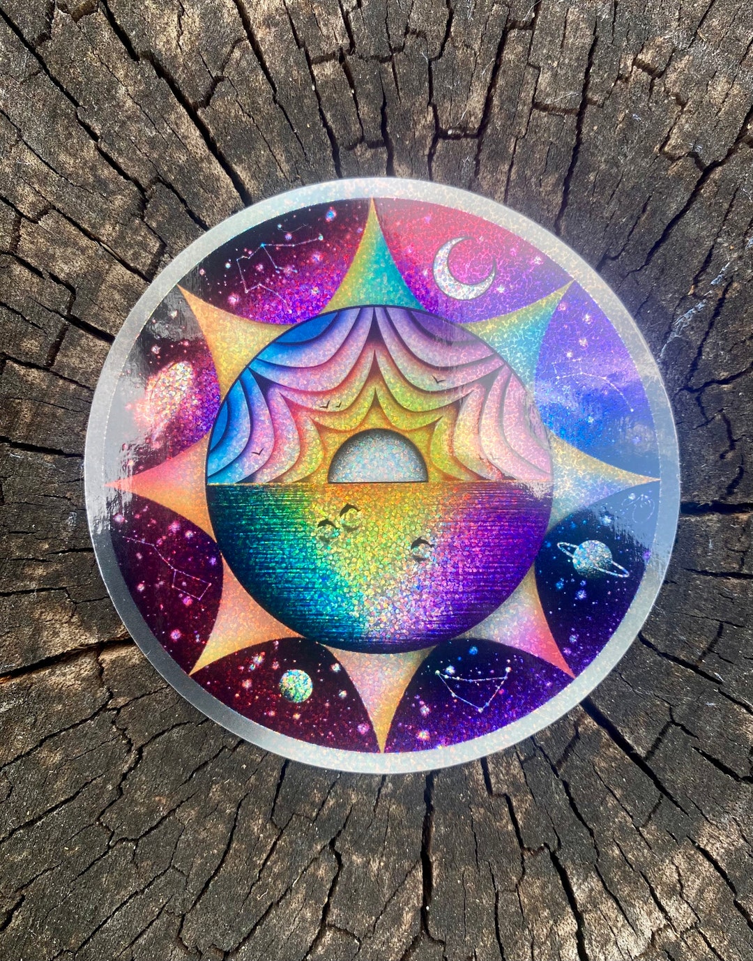 Pixie Dust Sticker, Glitter Holographic Stickers, Die Cut, Reflective ...