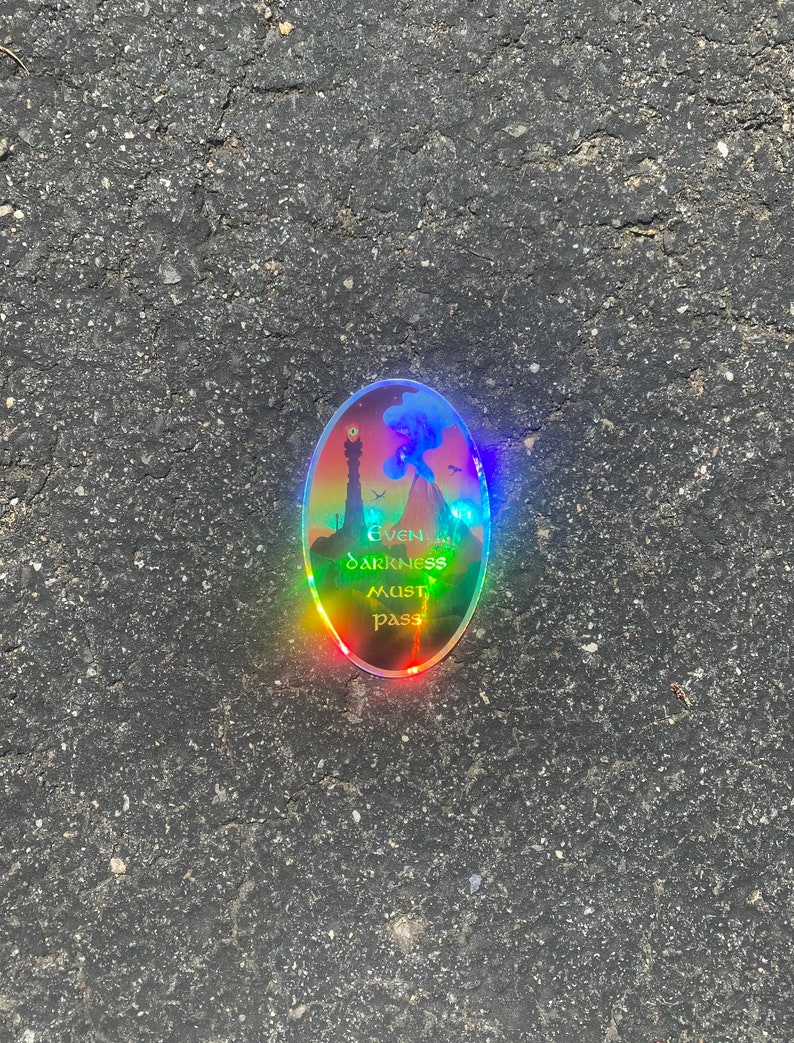 Lord of the Rings Book Holographic Sticker, Fantasy, Reflective ...