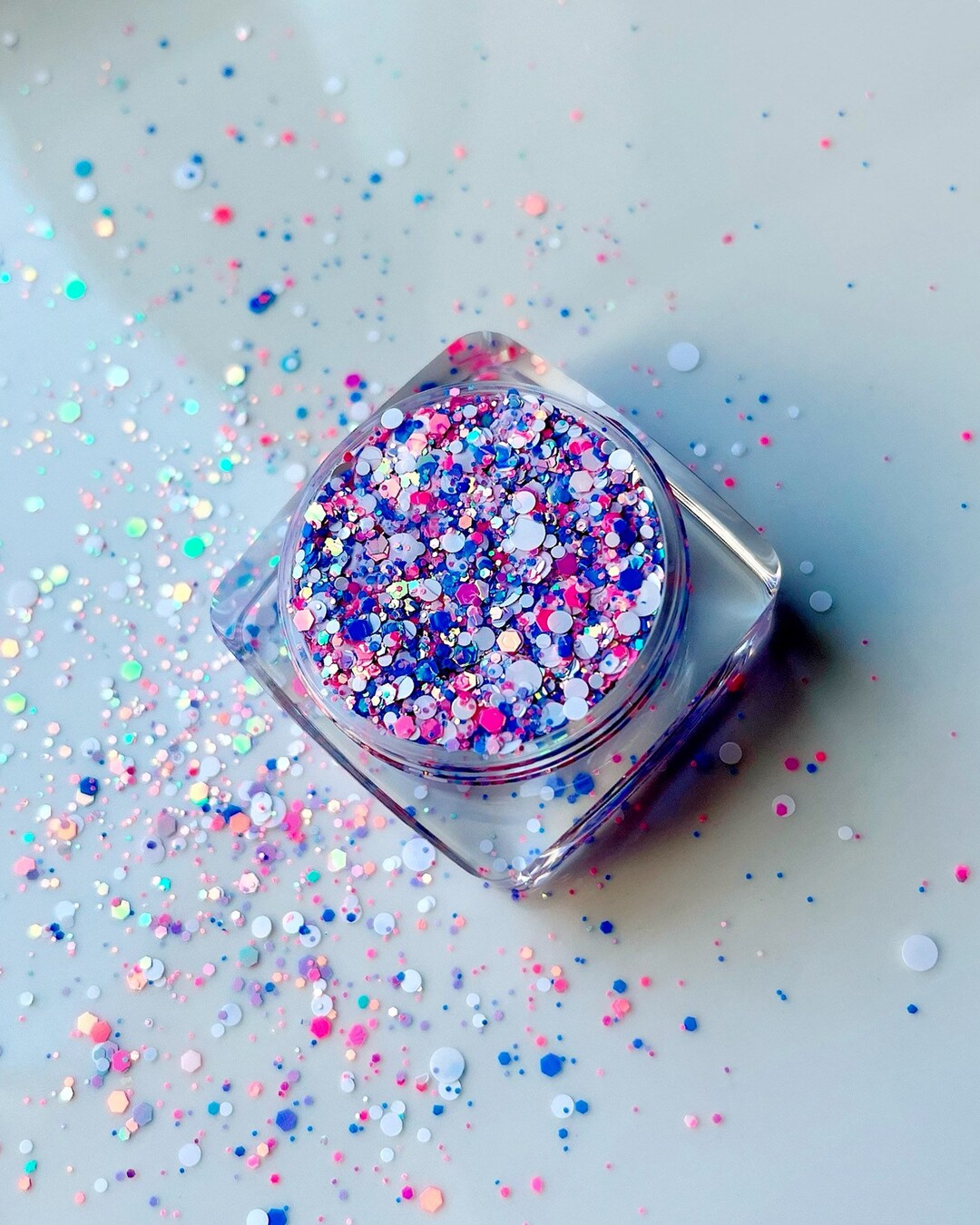 Blue and Pink Trans Flag Transgender Cotton Candy Swirl Cosplay Glitter ...