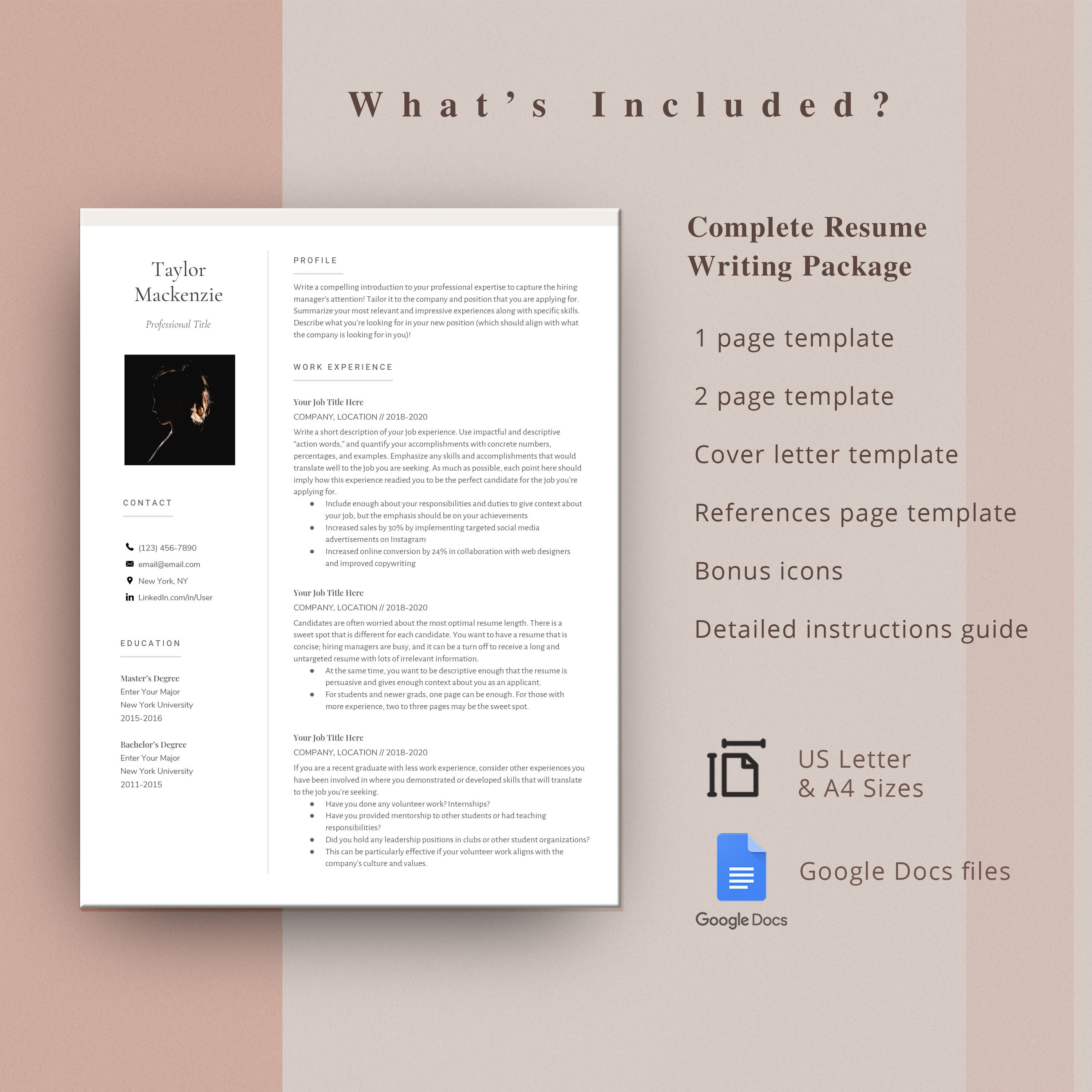 Simple Google Docs Resume, Professional Teacher Resume Template Mac ...