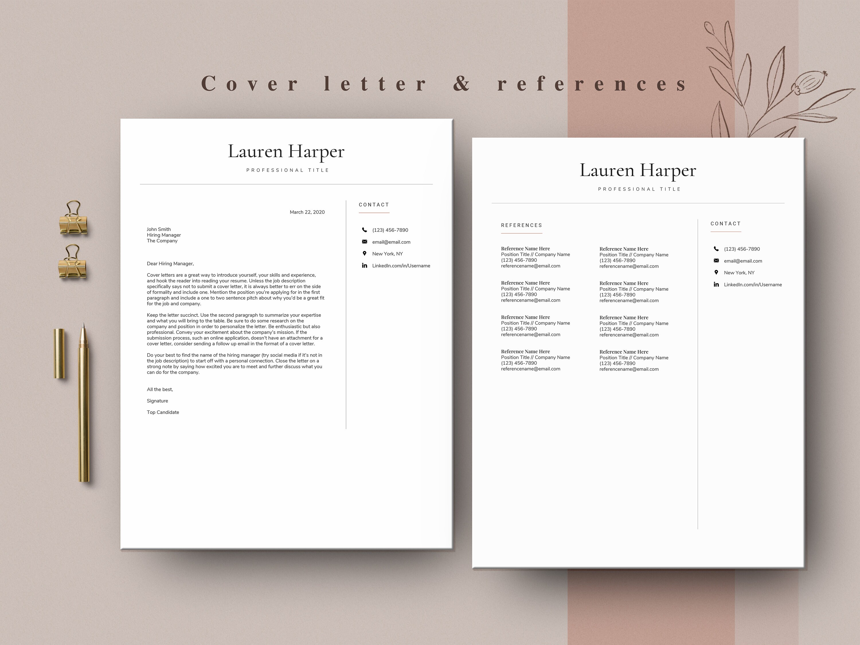 Simple Google Docs Resume Professional Teacher Resume - Etsy