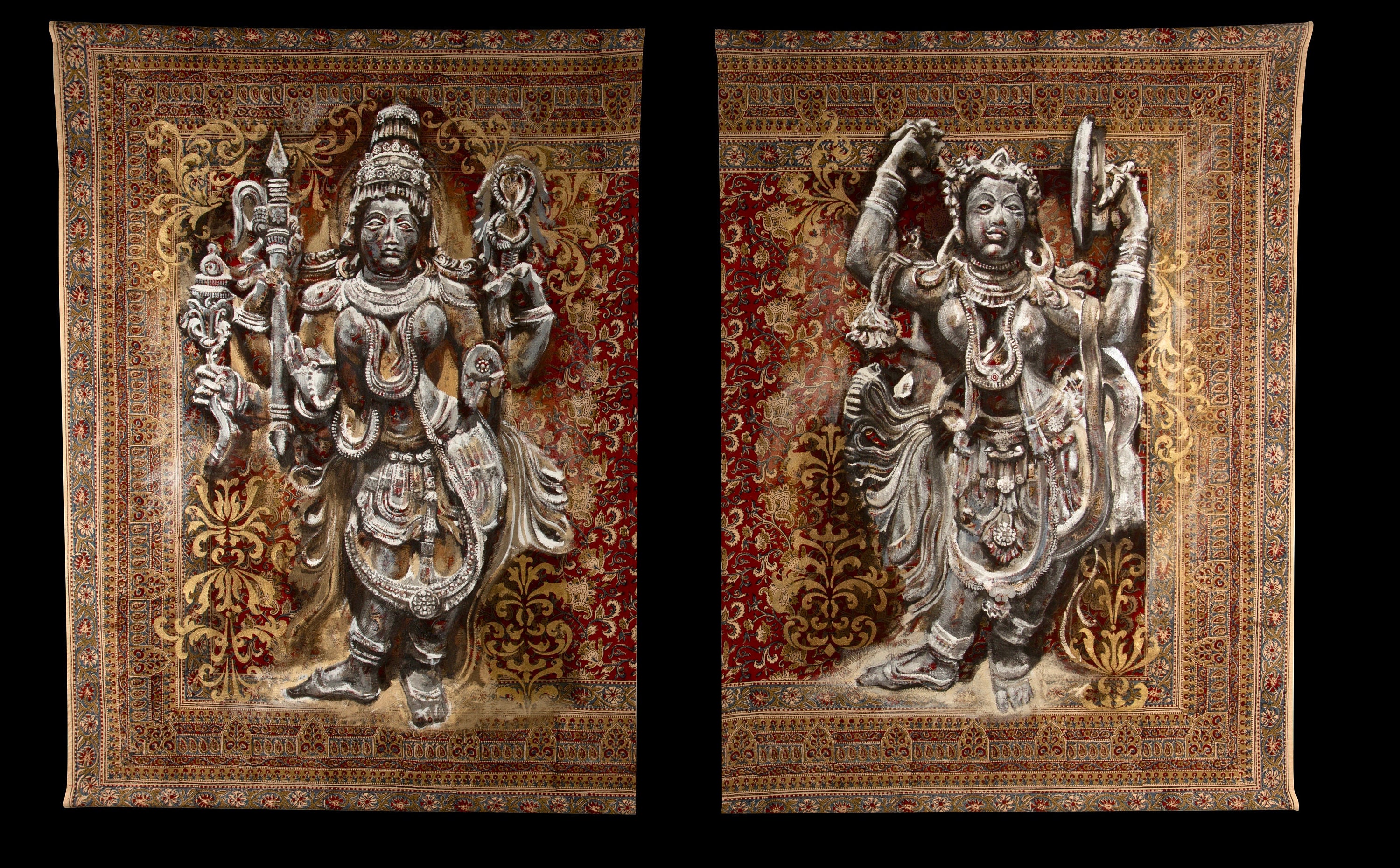 Dancing Devi and Devi With Mirror Dyptich - Etsy