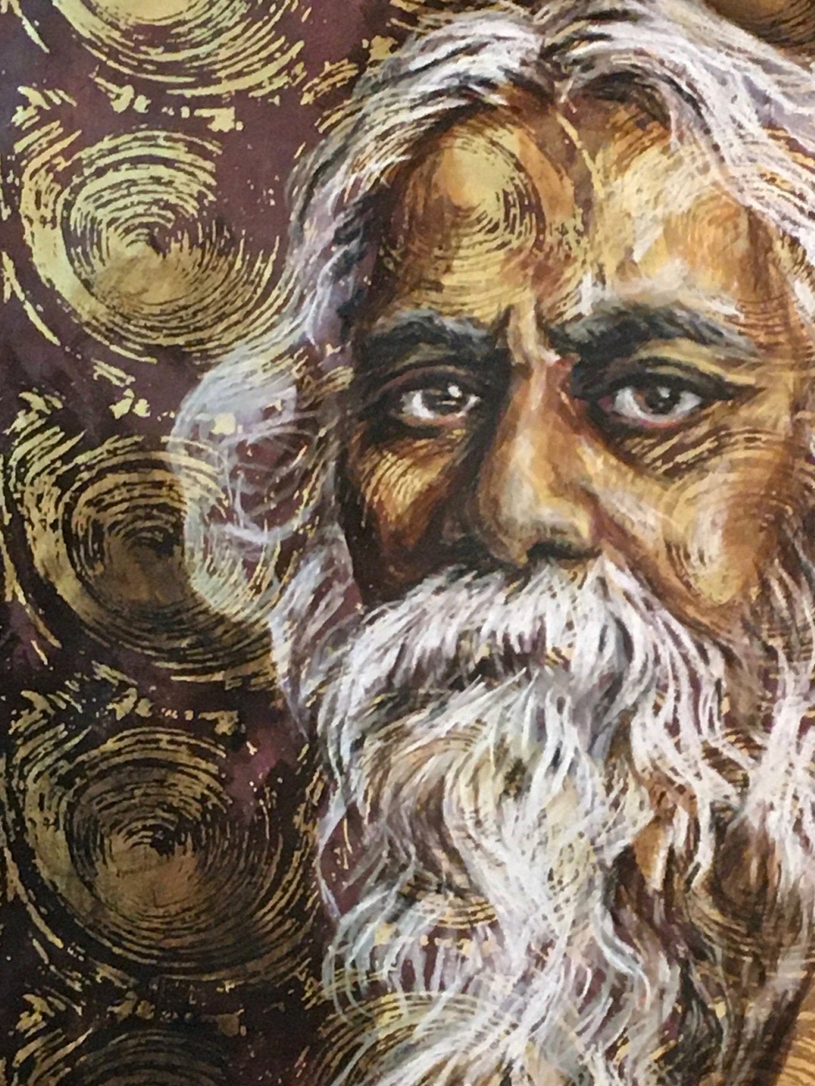 Portrait of Rabindranath Tagore - Etsy Israel