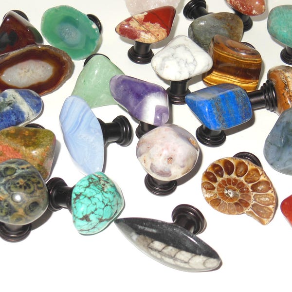 Gemstone Knobs - Etsy