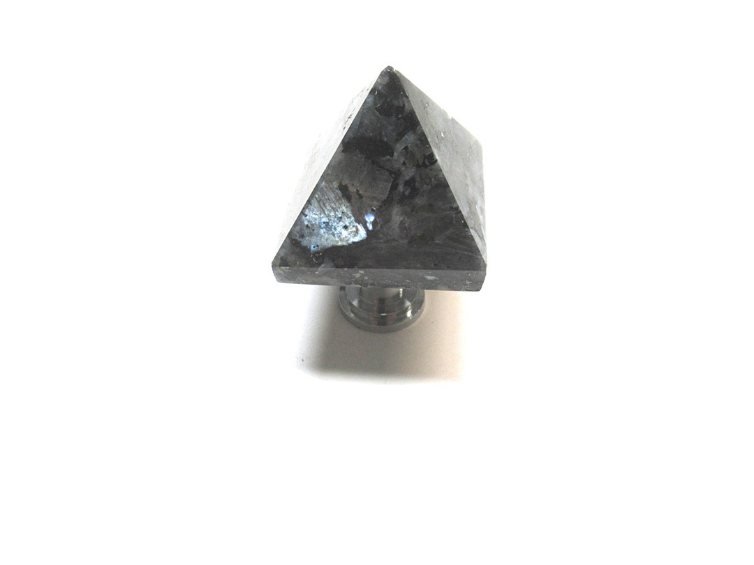 One 1 Knob Larvikite Pyramid-shaped Stone Knobs Home Décor - Etsy
