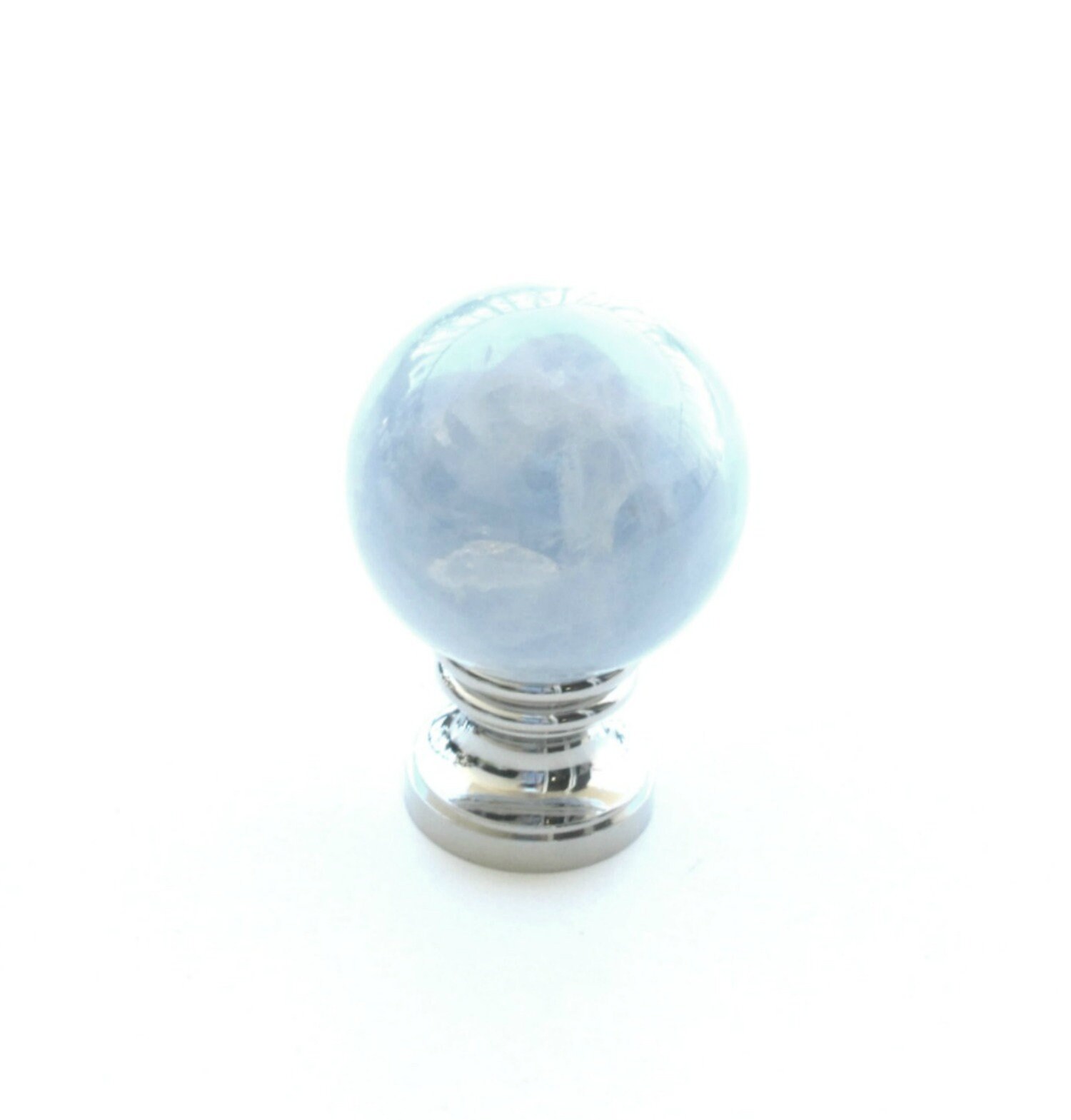 Blue Calcite Lamp Finial - Orb Crystal Finial - Home Décor - Etsy
