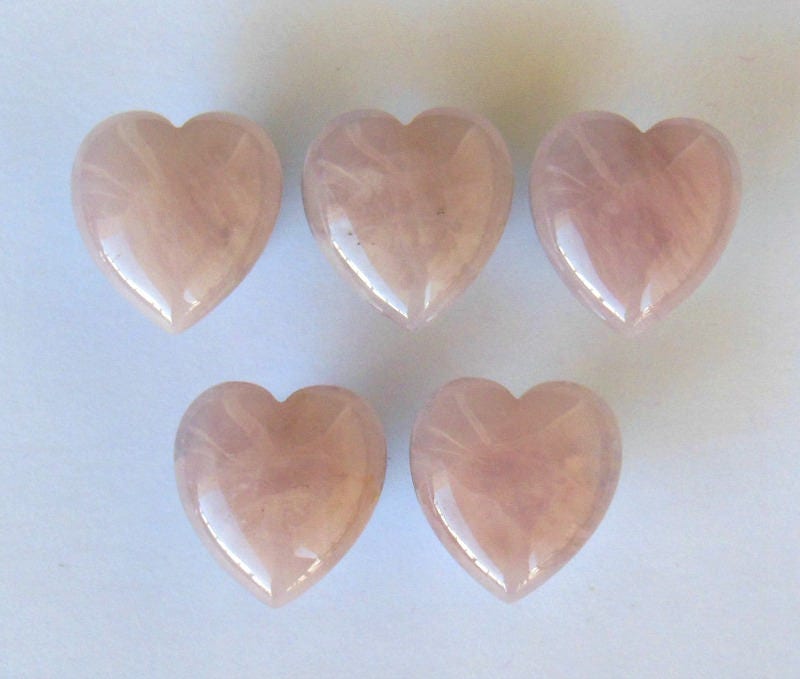 One 1 Knob Heart-shaped Rose Quartz Gemstone Cabinet Knob | Etsy