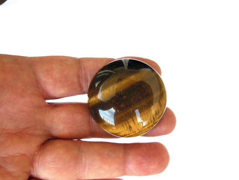 One 1 Knob Extra Large GOLD TIGERS EYE Gemstone Cabinet - Etsy