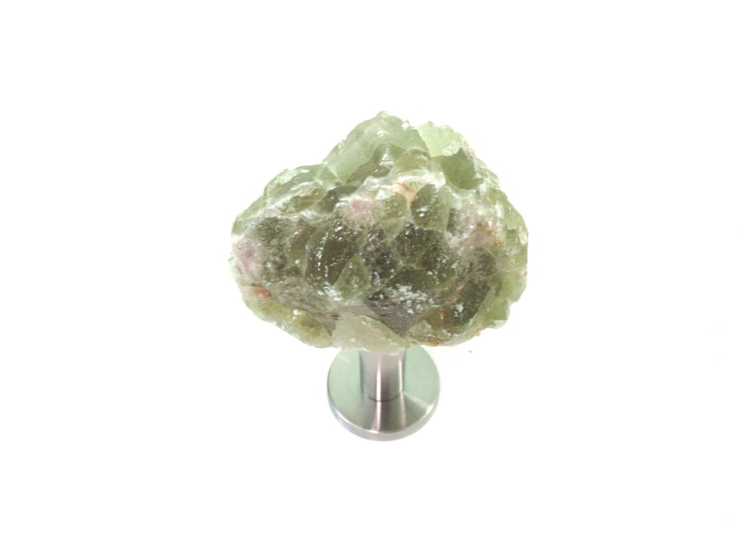 One 1 or Set of 2 Green Calcite Curtain Holdback Rough Natural Green ...