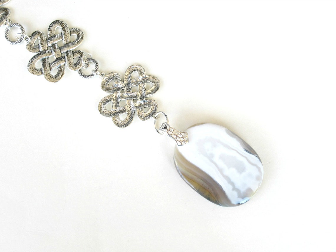 Large Scenic Dendritic Agate - Ceiling Light & Fan Chain Pull - Stone ...