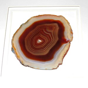Xlarge Red Rust Agate Framed Agate Art Dark Brown Frame 10x10 Home ...