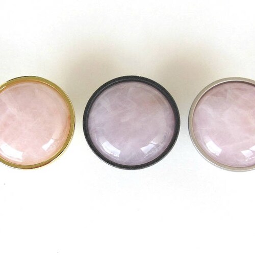 One 1 Knob Heart-shaped Rose Quartz Gemstone Cabinet Knob - Etsy