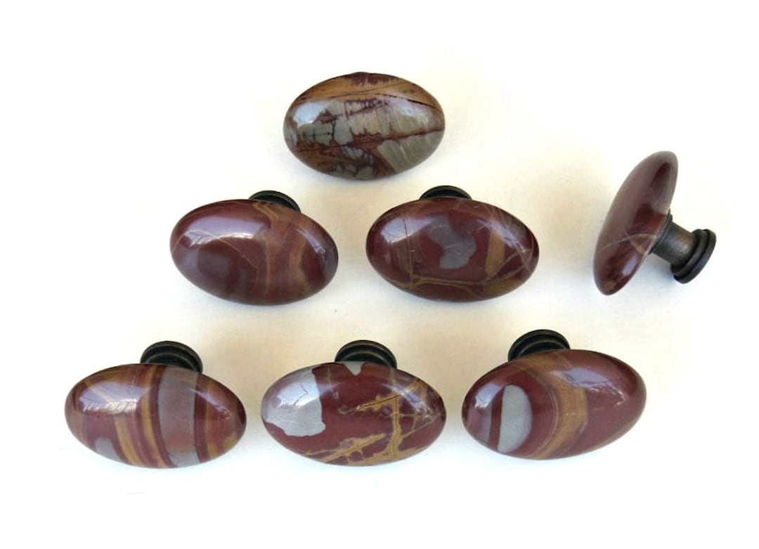 One (1) Knob - Mookaite Australian Jasper Knobs - Home Decor - Etsy