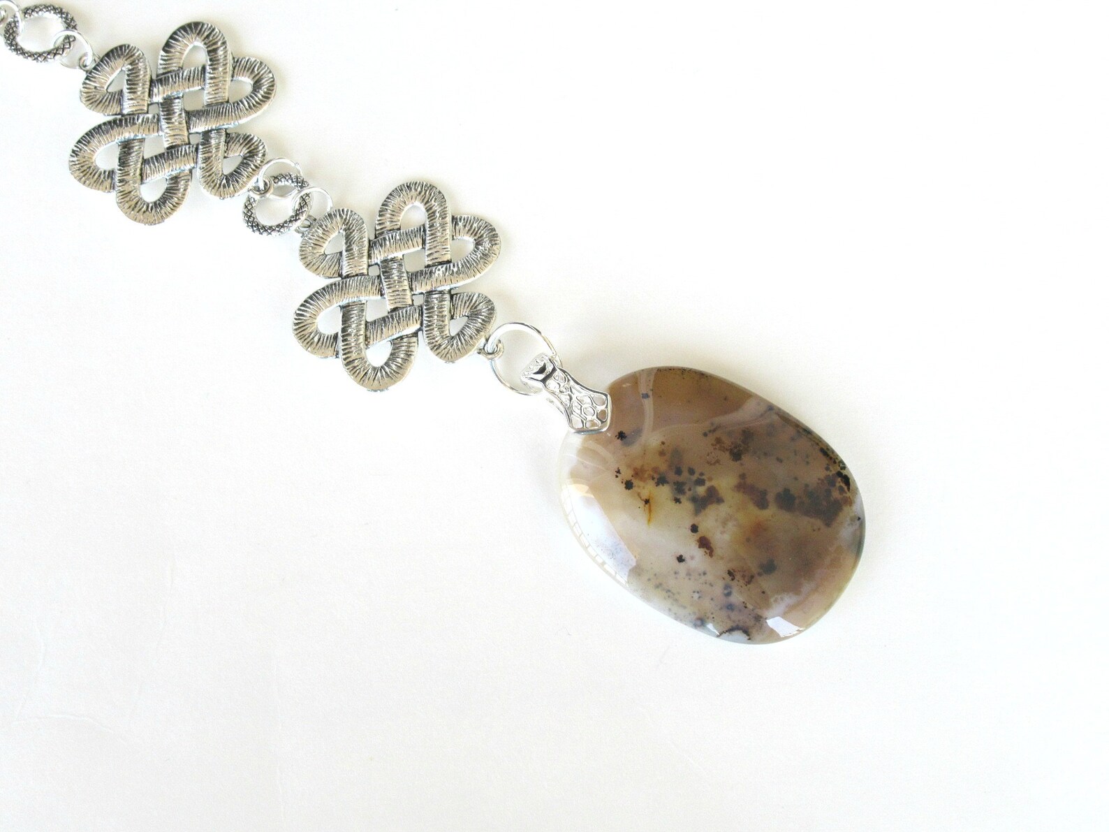 Large Scenic Dendritic Agate - Ceiling Light & Fan Chain Pull - Stone ...