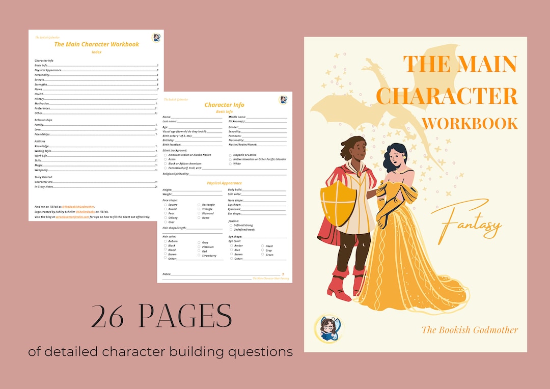 The Ultimate Main Character Workbook, Yellow Fantasy, Downloadable ...