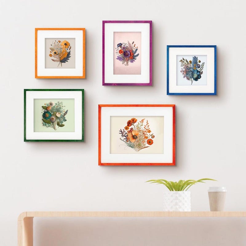 Large Wavy Red Frame - Etsy