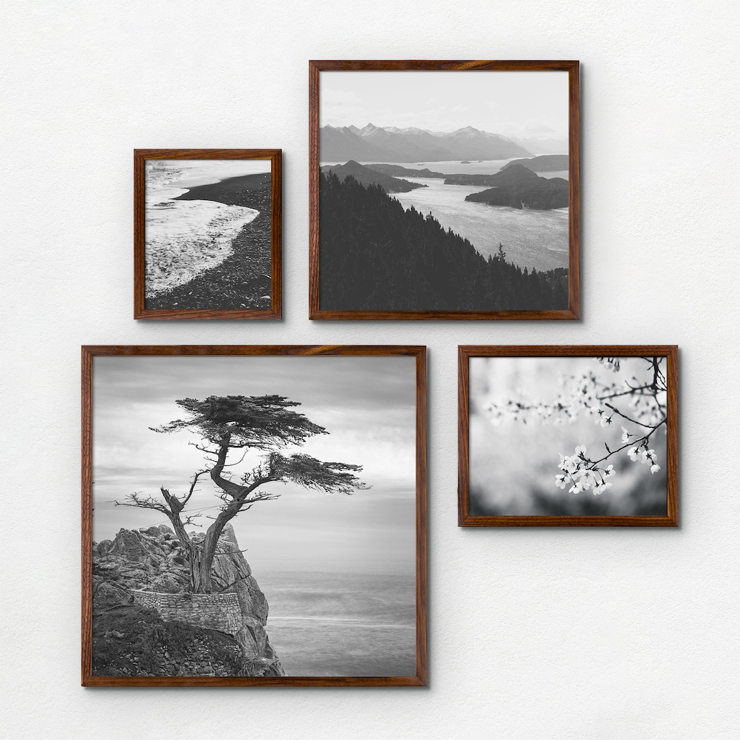 Thin Edge Solid Walnut Hardwood Frame, Custom Photo Frame, Minimalism ...