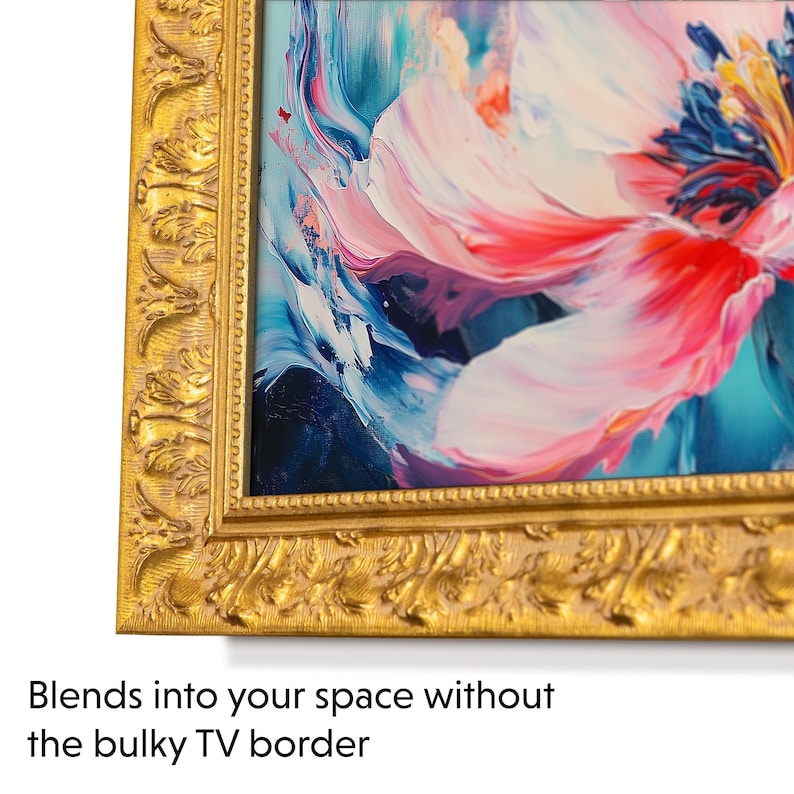 Ornate Bright Gold TV Frame for Samsung the Frame, TCL, Hisense ...