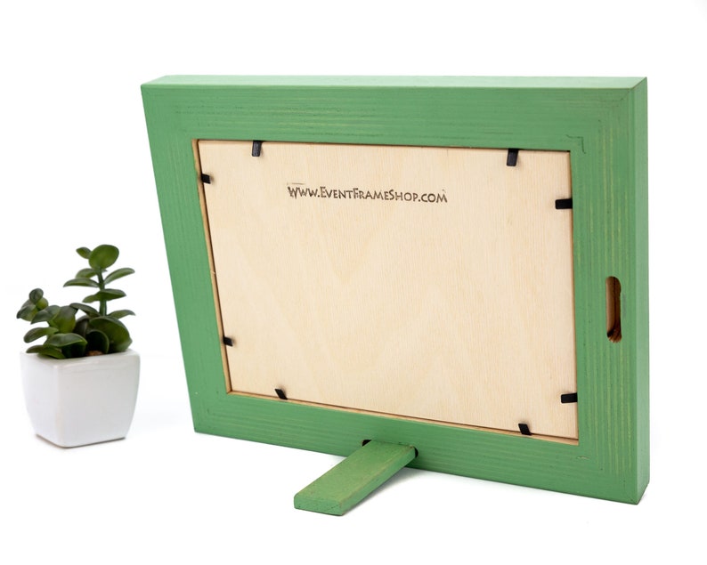 Green Photo Frame Wood Picture Frame Scandinavian Wall Art - Etsy