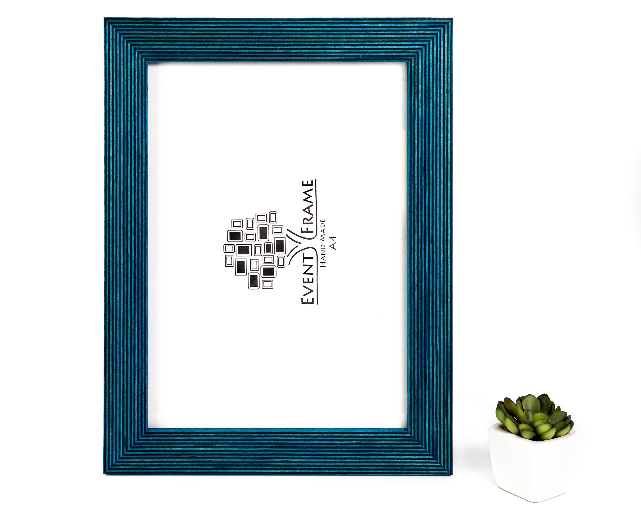 Blue Photo Frame Wood Picture Frame Rustic Frame SIZES 4x4 | Etsy UK