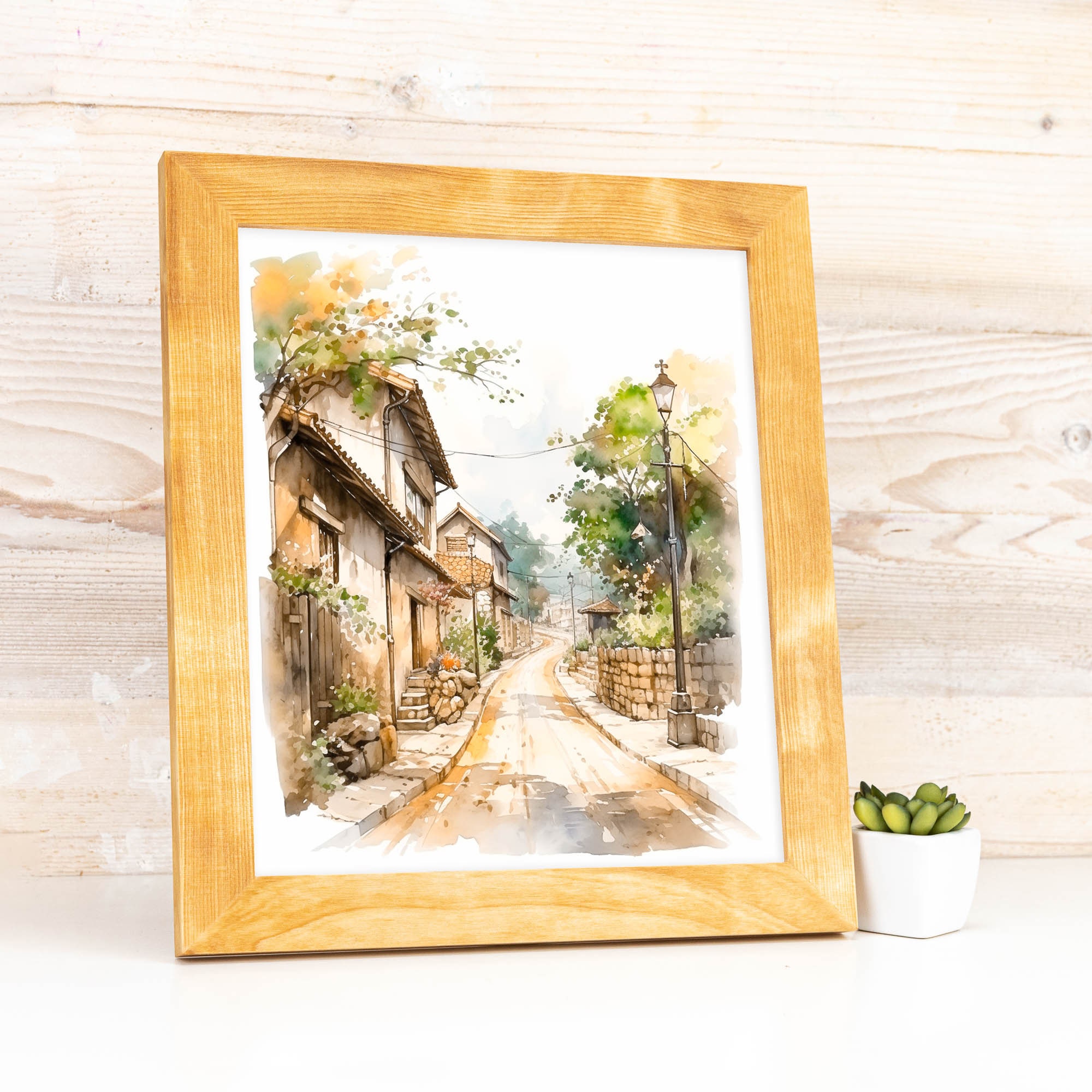 Natural BIRCH Picture Frame in Flat Style, Handmade Solid Hardwood ...