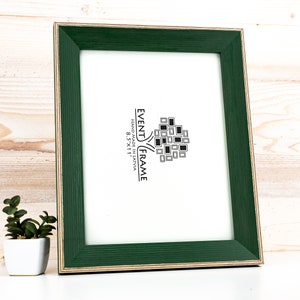 Custom Green Photo Frame, Handmade Wood Picture Frame, Moss Wall Art ...